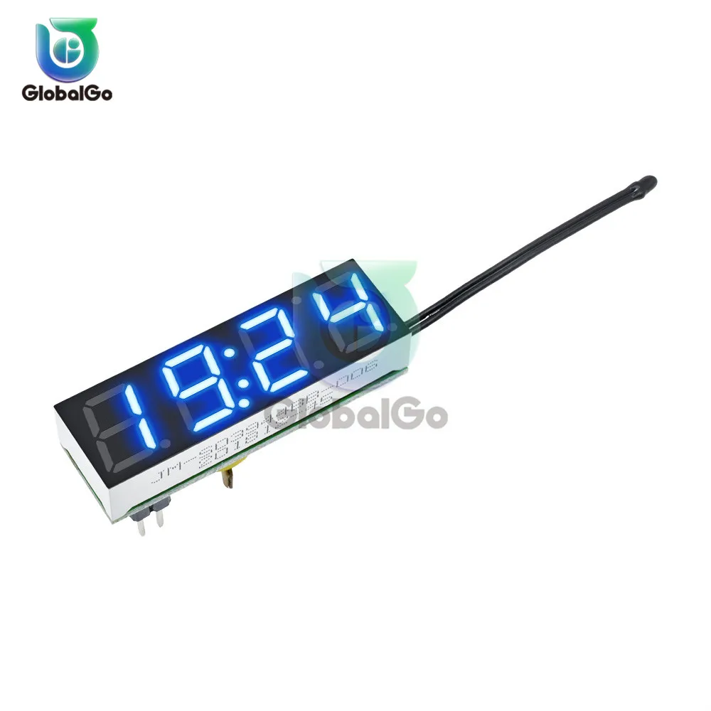 3In1 LED Clock Voltage Temperature Digital Display Module Voltage ...