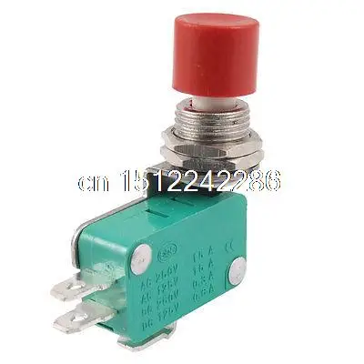Round Button 3 Terminals 1NO 1NC Pushbutton Miniature Micro Switch ...