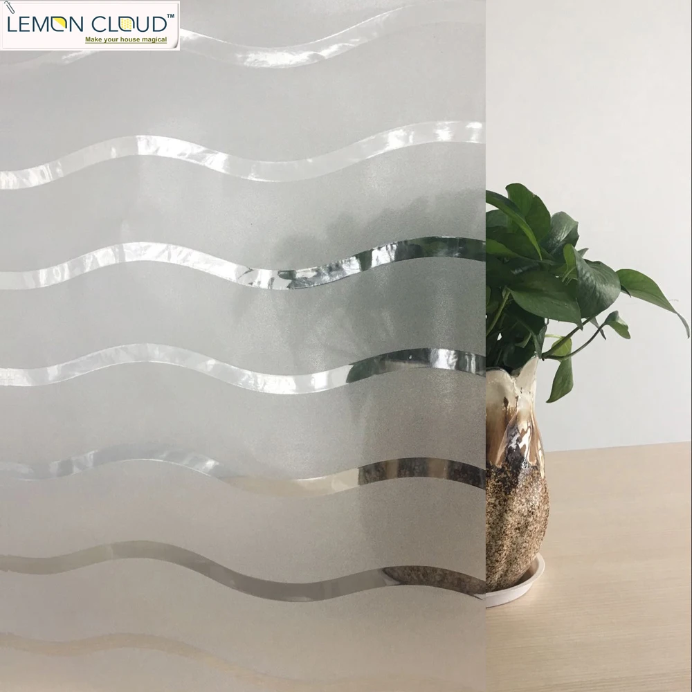 Lemon Cloud No Glue Home Decorative French door Window Films Glass ...