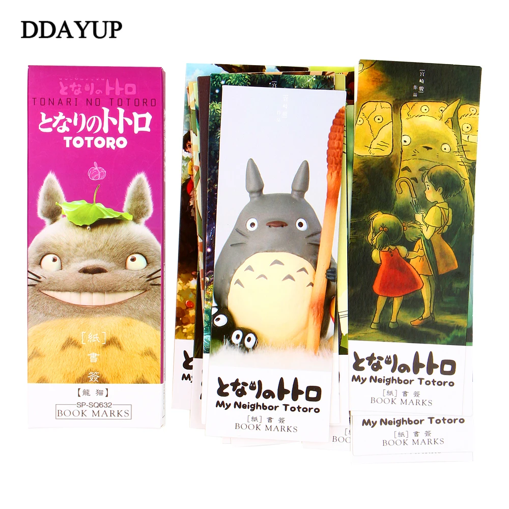 30 ชิ้น/ล็อต Totoro บุ๊คมาร์คกระดาษการ์ตูน Bookmark เกาหลีตลกของขวัญ ...