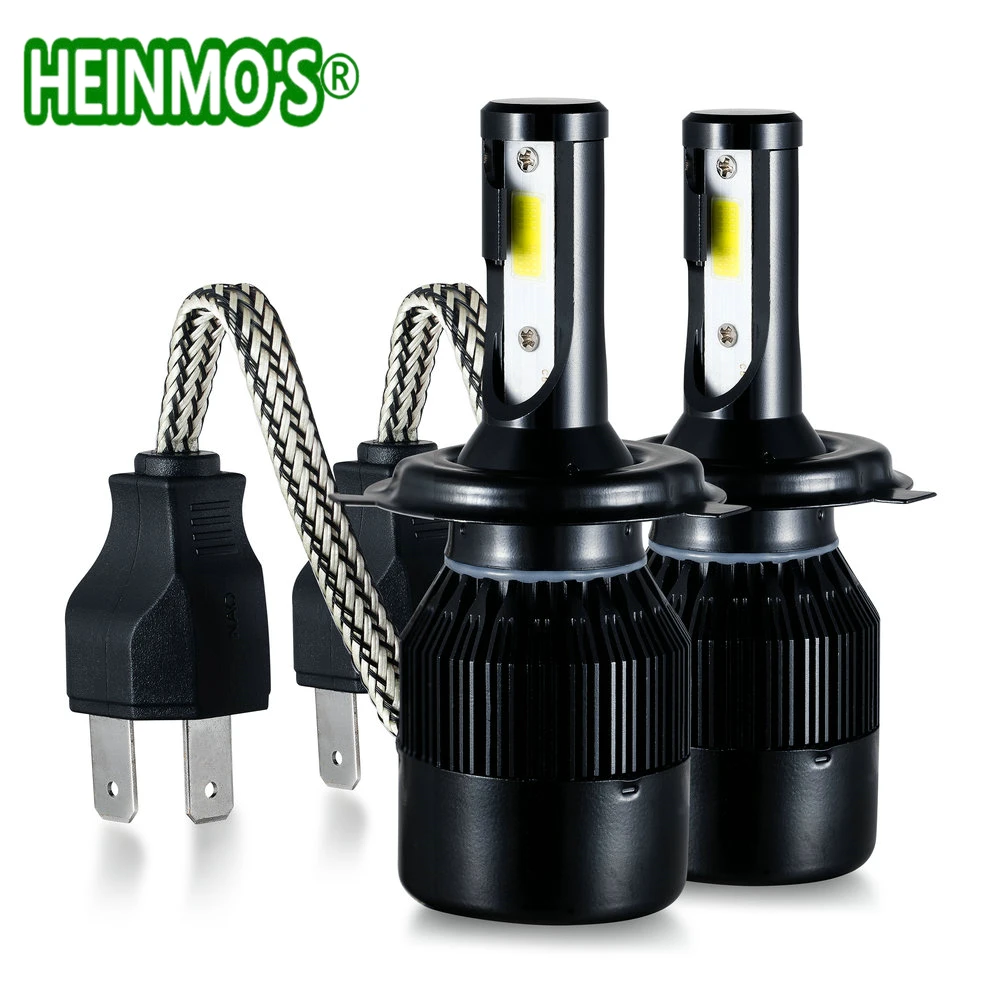 66W 6000lm H4 led Headlights Car LED Light Bulb H4 High Low Beam Auto ...