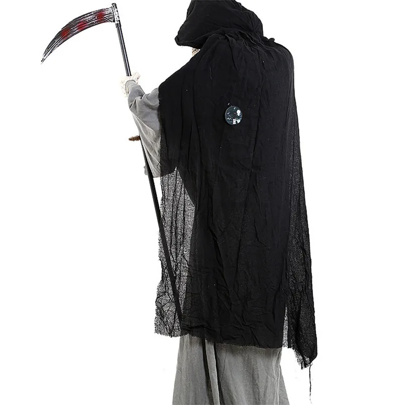 1.9m Big Size Standing Ghost with Sickle Induction Electric Grim Reaper ...