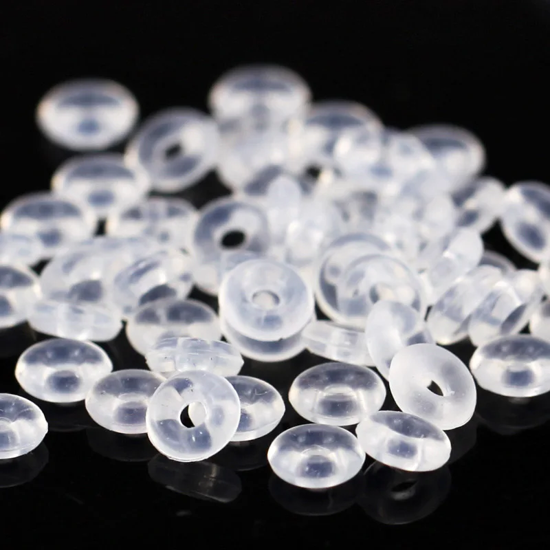 50pcs/lot Colorful Diy Accessories Silicone Rubber Spacers Jewelry ...