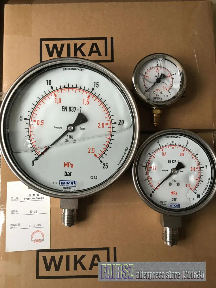 Stainless Steel Pressure Gauges Negative Pressure Vacuum Meter En837-1 ...