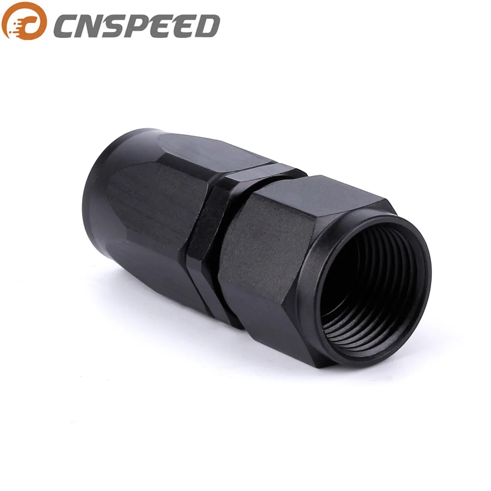 Cnspeed Car Black Hose An8 Straight Swivel Oil Fuel Gas Line Hose End ...