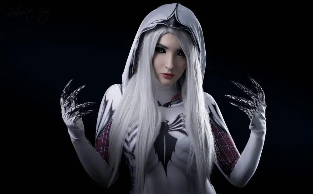 Anti-Gwenom Costume 3D Print Gwen Stacy Venom Gwen Costume White Anti ...