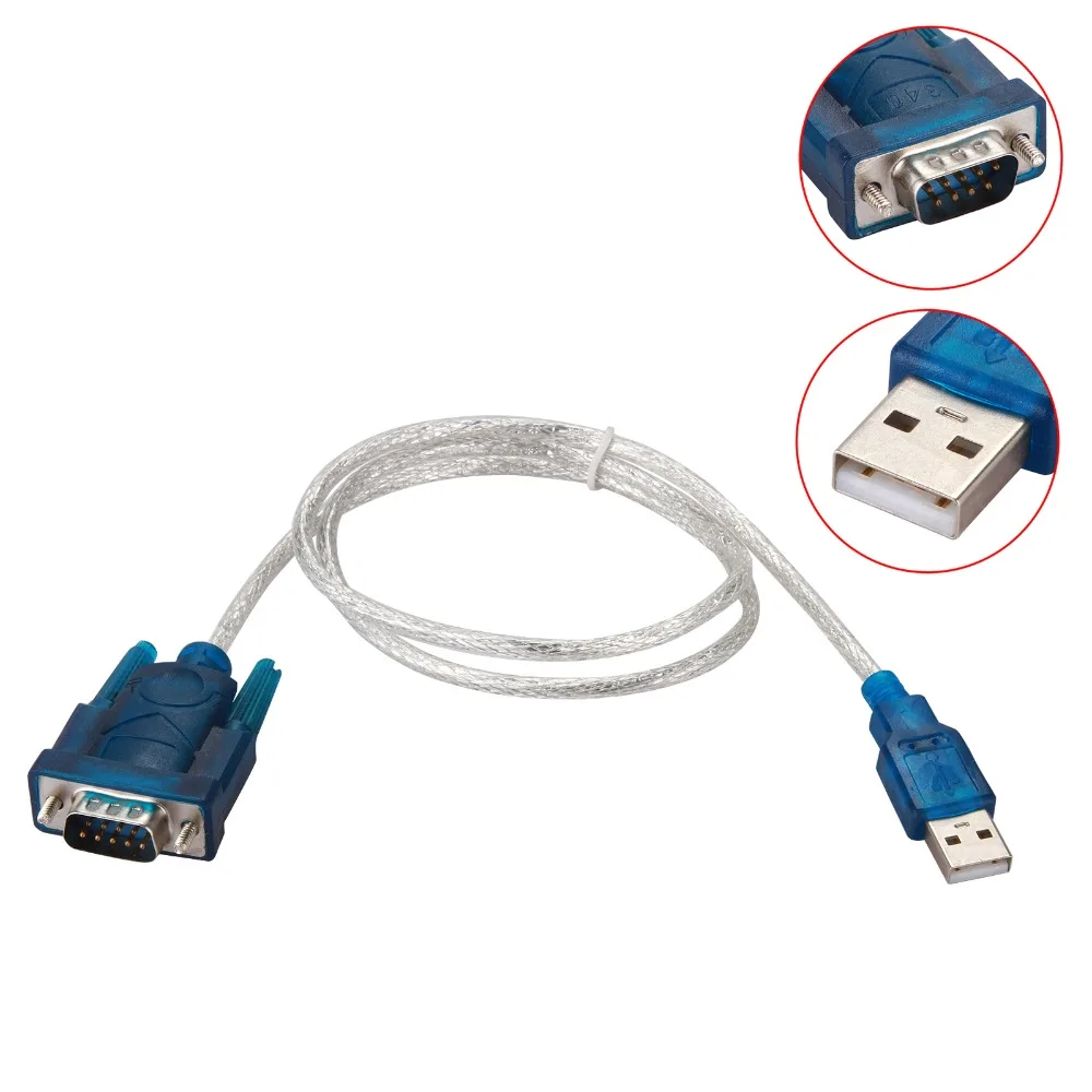 USB Adaptador Serial RS232 Câmera Azul Del HL 340 USB COM Conversor de ...