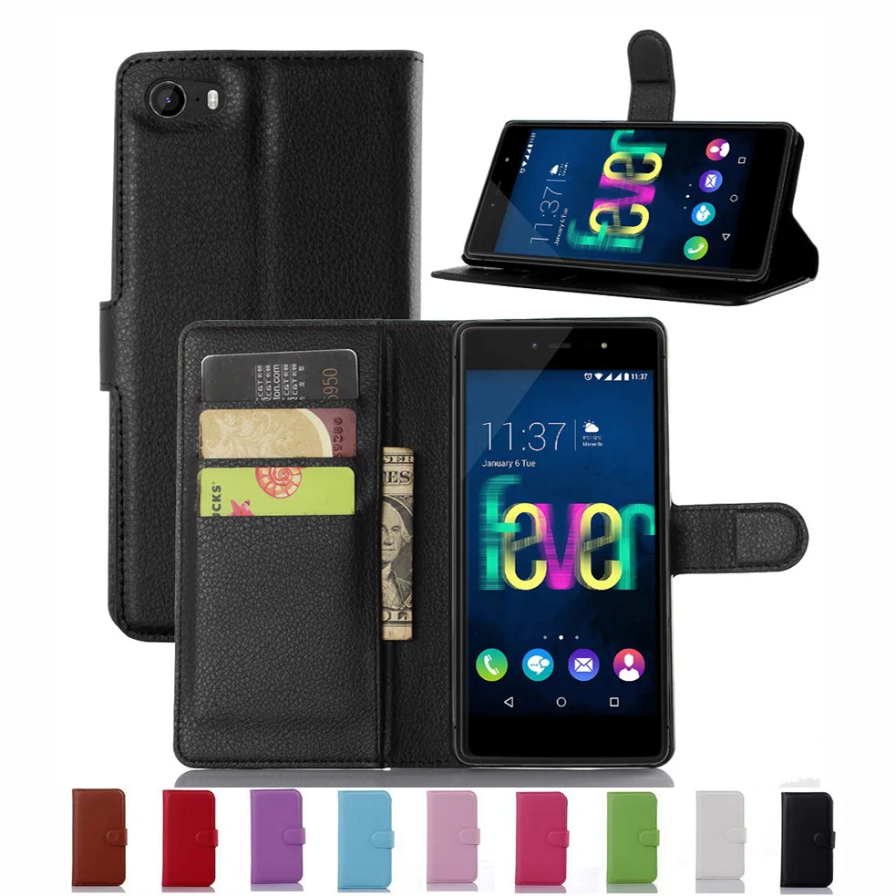 New Luxury Original PU Leather Case For Wiko Fever 4G Case Flip Shell ...