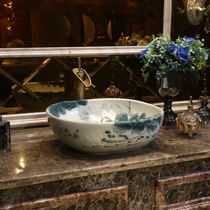 Lotus-Square-Jingdezhen-ceramic-art-countertop-wash-basin-bowl-for ...