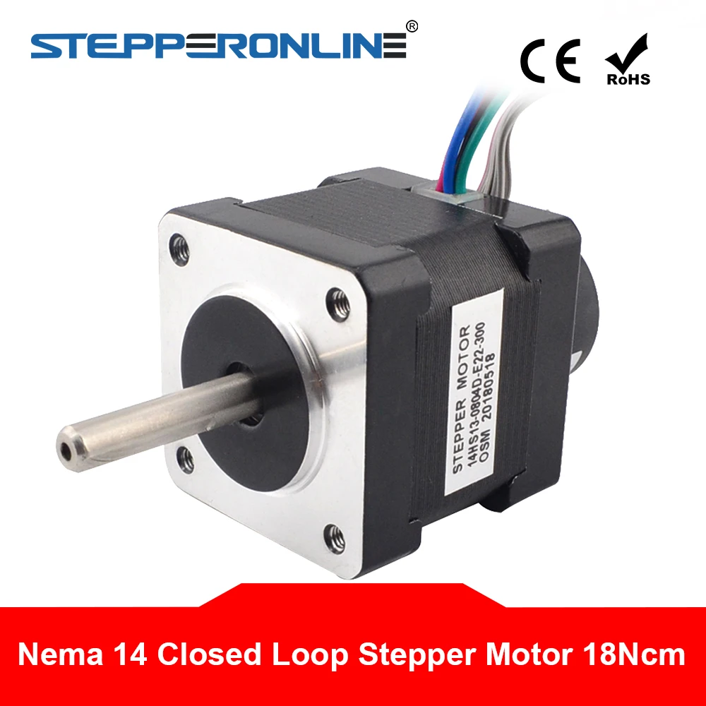 Nema 14 Closed Loop Stepper Motor Bipolar 18ncm/25.5oz.in 0.80a With ...