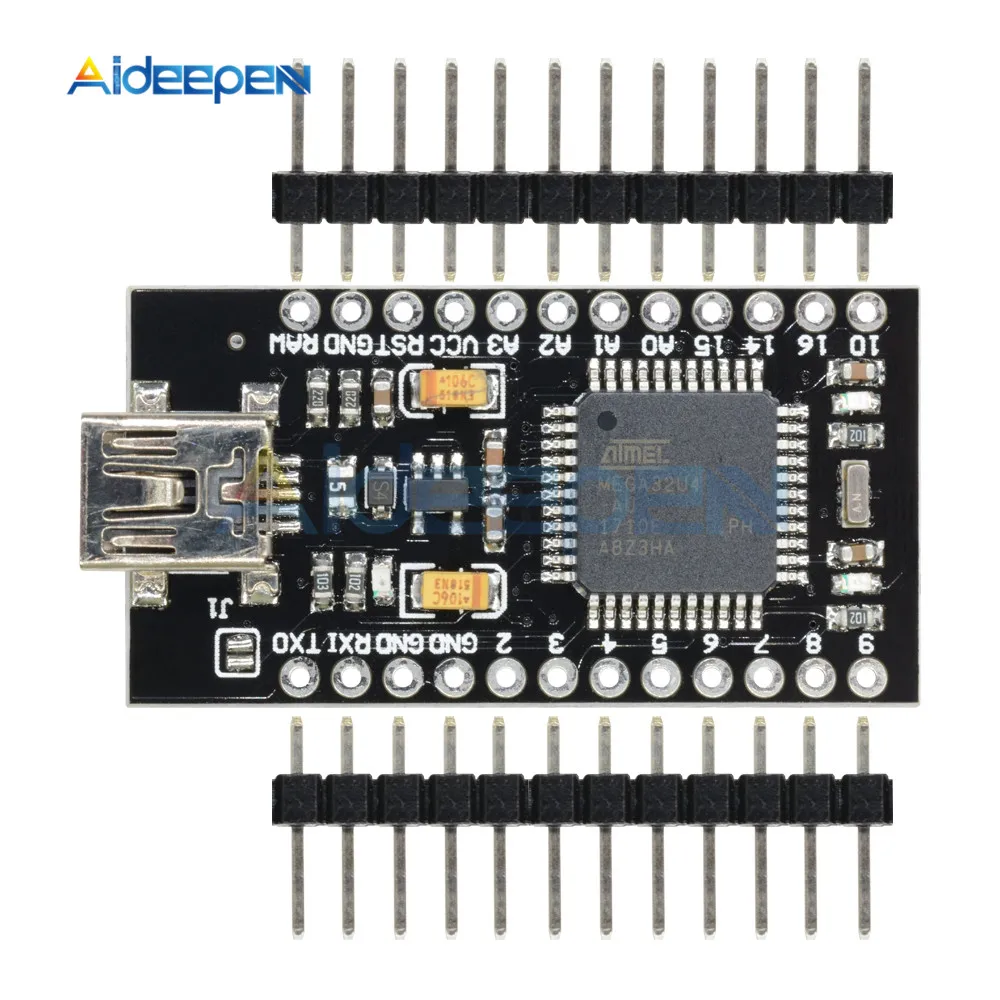 Mini USB ATmega32U4 Pro Micro 3.3V 5V 16MHz Controller Board Module For ...