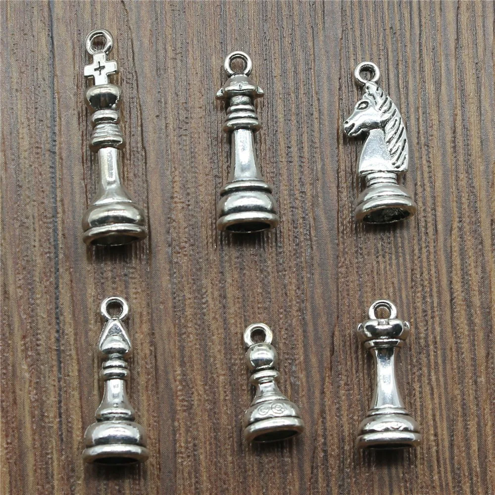 Charms Chess Necklace | Chess Charms Pendants | Chess Pendant Silver ...
