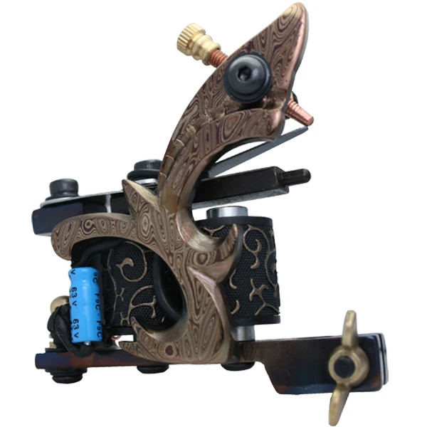 5Pcs-lot-Professional-Damascus-Tattoo-Machine-10-Wrap-Coils-Iron-Cast ...
