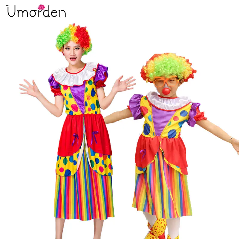 Umorden Halloween Carnival Party Costumes Mom Kids Girls Circus Clown ...