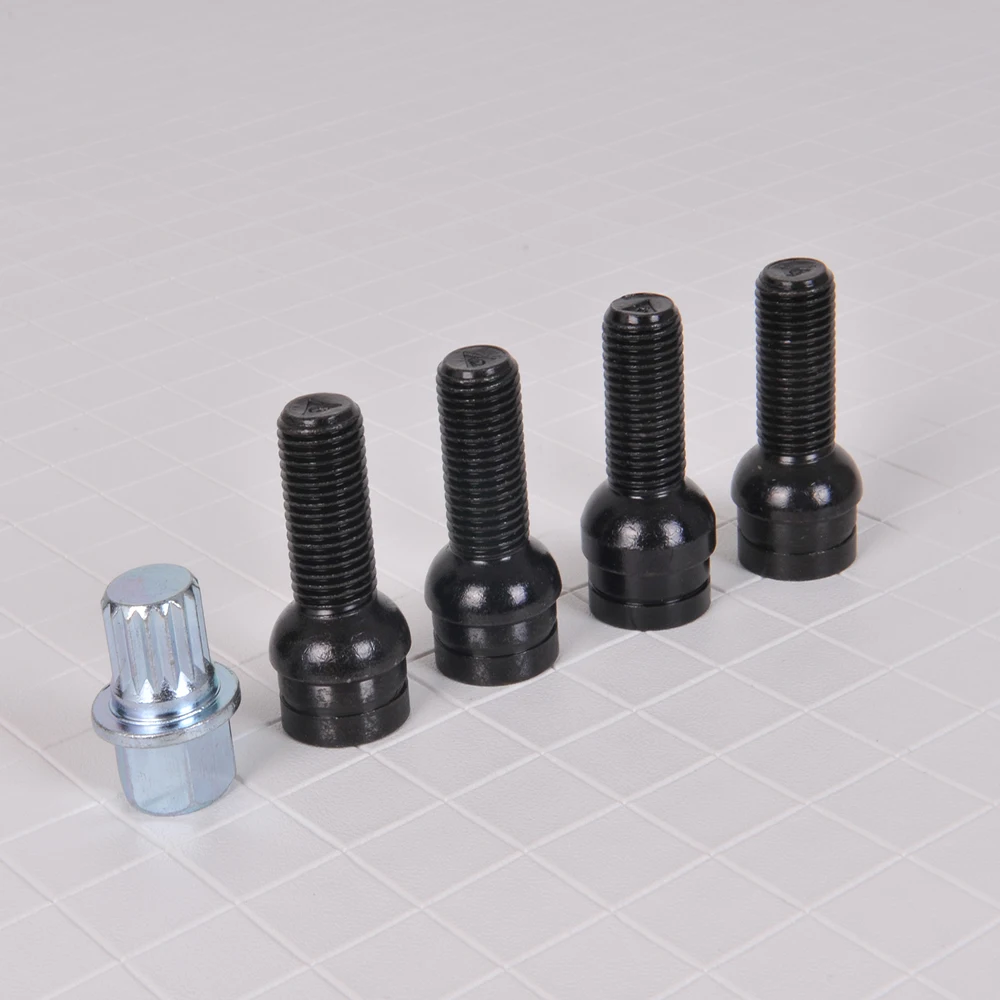 JEAZEA 도난 방지 휠 볼트 + 1 개 잠금 너트 캡 세트, 8D0601139F 8D0 601 139F 006, 폭스 바겐 ...