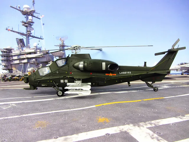 Zhuhai airshow 45cm Z10 helicopter gunships WZ10/WZ 10 aircraft model 1 ...