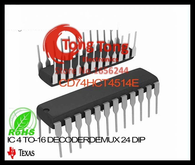 CD74HCT4514E IC 4 TO 16 DECODER/DEMUX 24 DIP CD74HCT4514E 4514 ...
