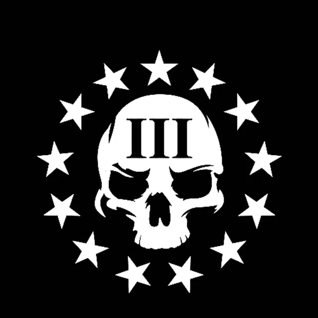 Aliexpress.com : Buy YJZT 13.7CM*14CM 3 Percenter Skull Molon Labe ...