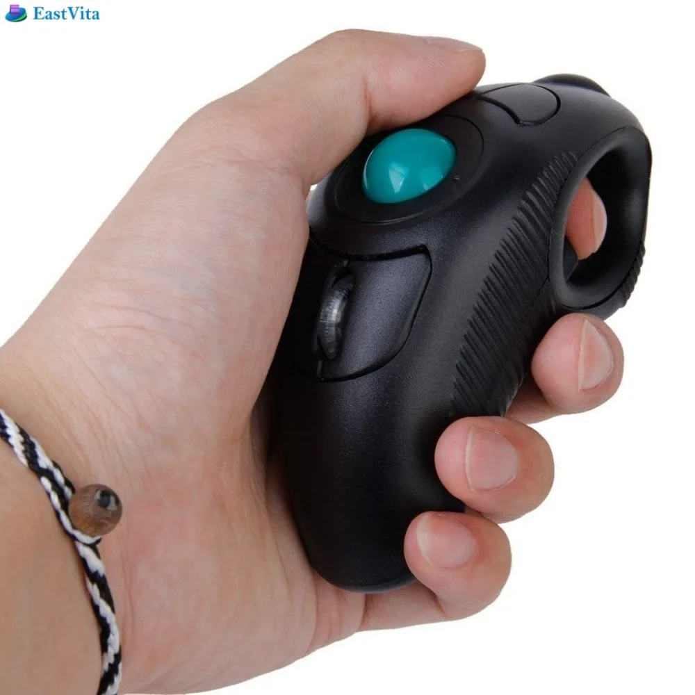 EastVita Mini Portable finger Trackball Mice Mouse 10M2.4Hz USB ...