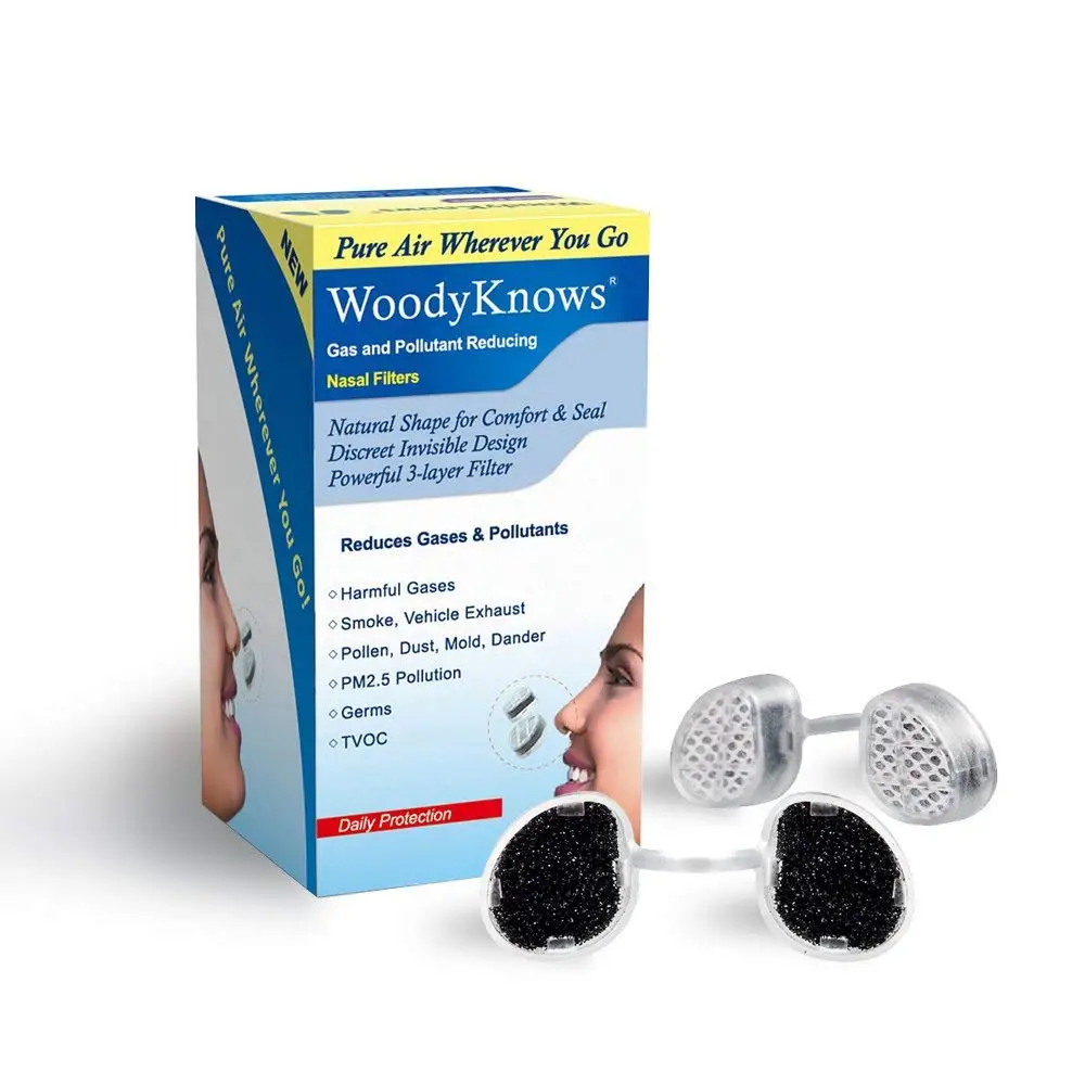 Gas and Pollutant Reducing Nose Nasal Filters Anti Second hand Smoke ...