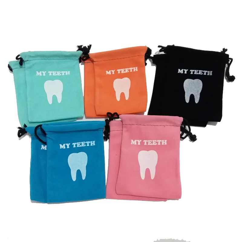 10pcs Dental clinic gift Deciduous teeth storage bag baby primary teeth ...