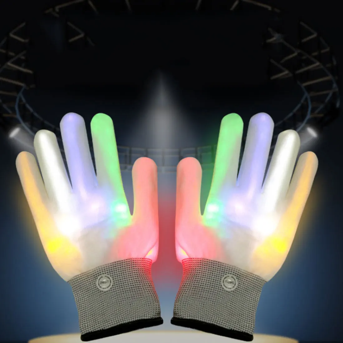 Dance led luminous gloves colorful luminous performance gloves ...
