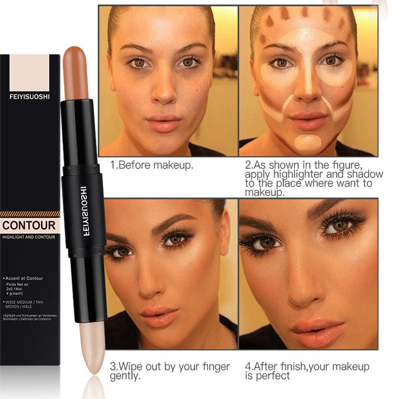 Brand Corrector Creamy Double Color Bronzer Stick Face Concealer