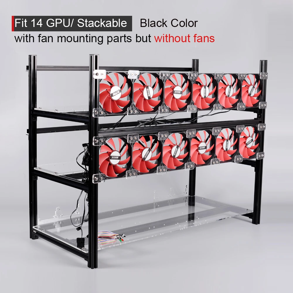 Stackable Computer Fame 14 Graphics Card GPU USB PCI E Cable Computer ...