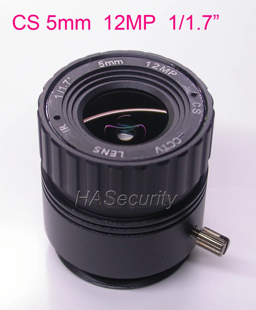 5mm Cs Mount 12mp 1/1.7" F2.0 Lens For Cctv Ip Camera Installation ...