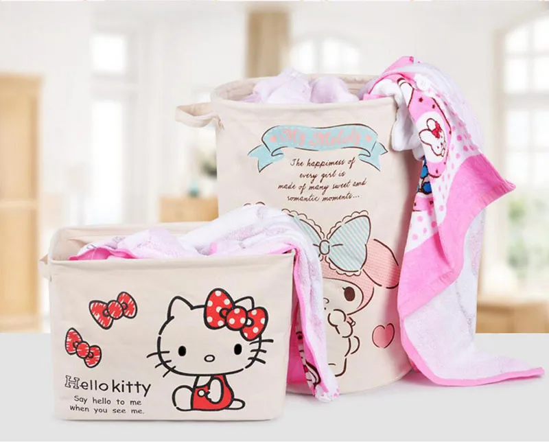 Hello Kitty Cartoon Design Foldable Waterproof Storage Hamper ...