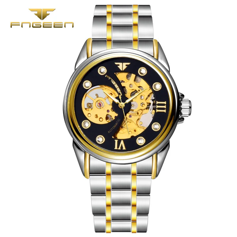 FNGEEN Luxury Men's Watch Automatic Self winding Mechanical Wrist ...
