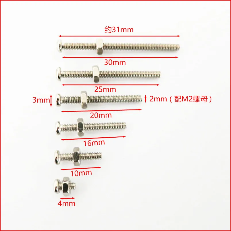 20mm-m2-Long-screw-high-strength-bolt-m2-screw-bolt-and-nut-Screw-model ...