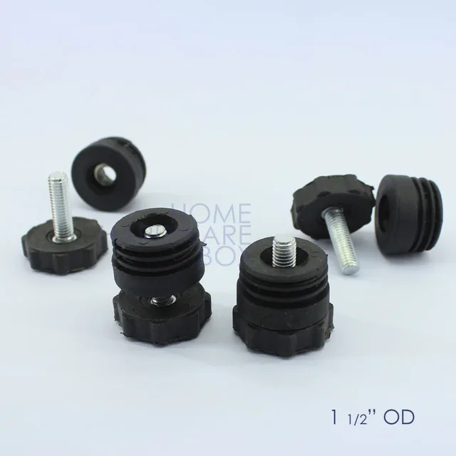 38mm round pipe adjuster leg stand plastic insert tube steel rack ...