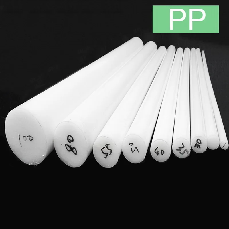 50cm Translucent White Polypropylene Rod Pp Stick Plastic Bar Dia.8mm ...