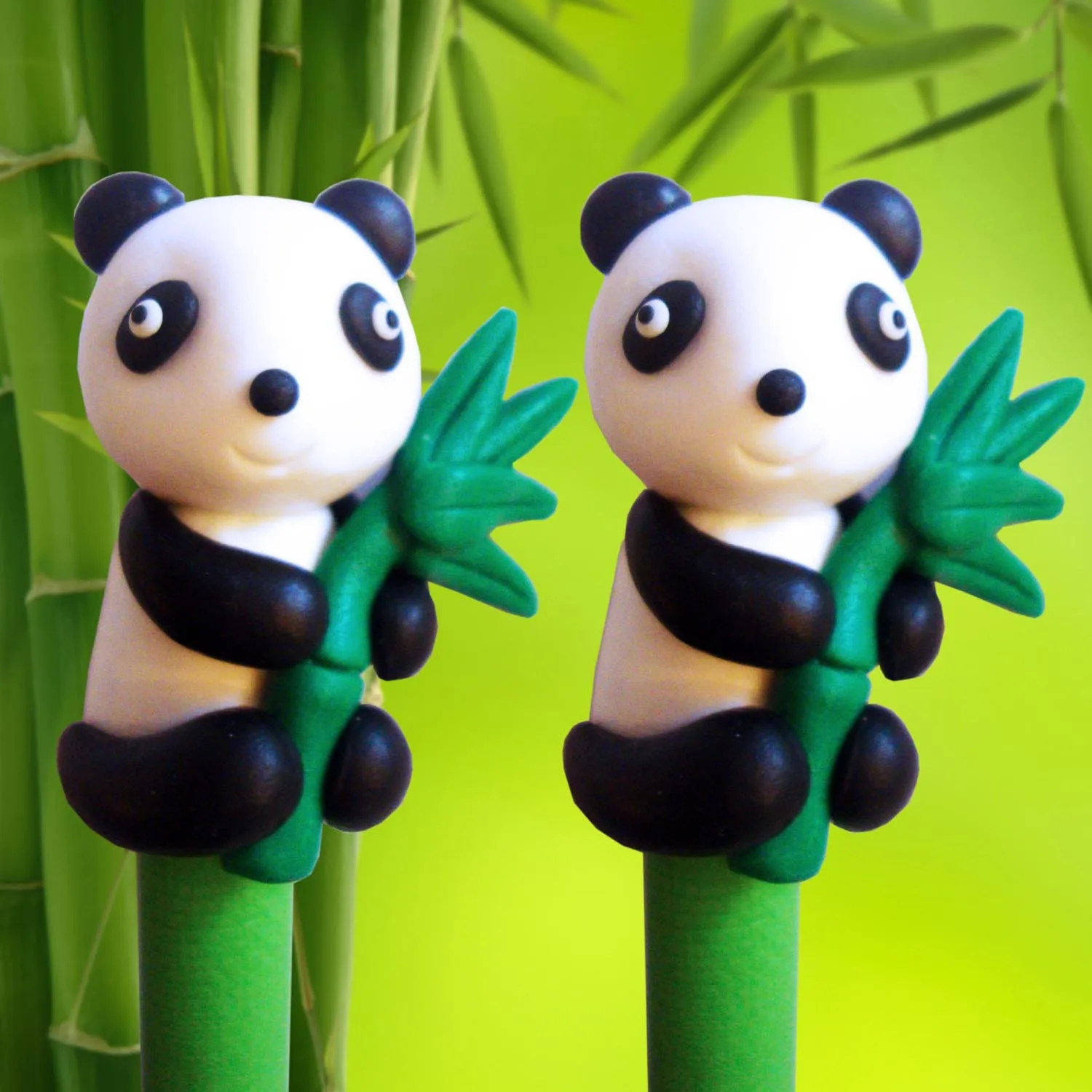 Polymer clay giant panda ballpoint pen 17cm length 10pcs/lot free ...