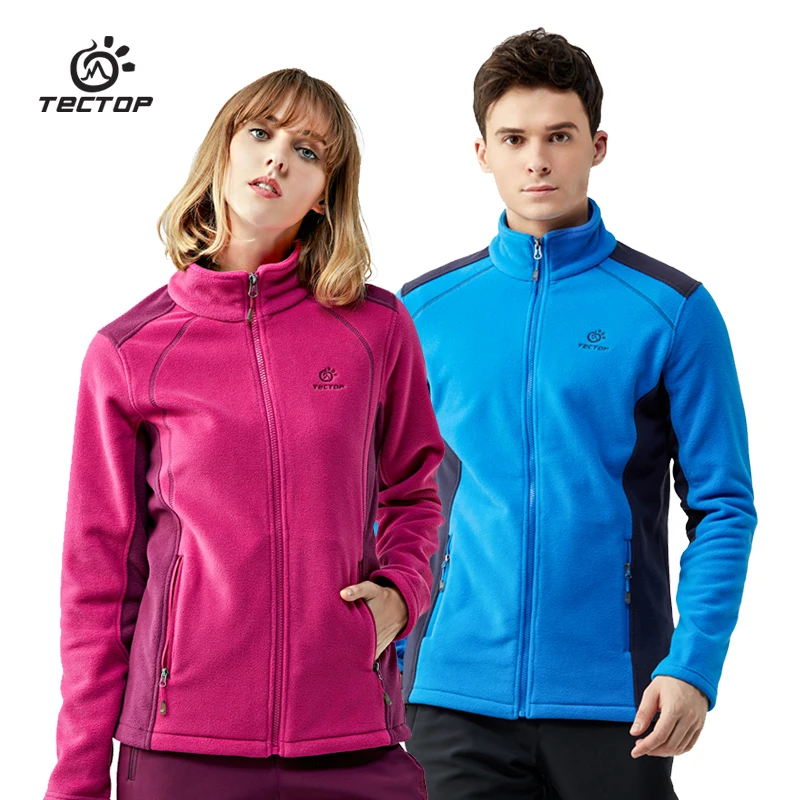 TECTOP Warm catching fleece men and women models stand collar soft ...