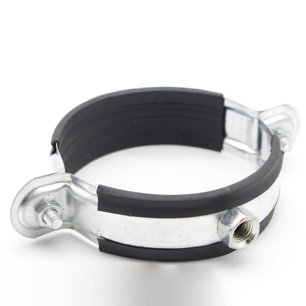 10x Round Galvanized Iron Rubber Cushioned Suspension hose clamp for ...