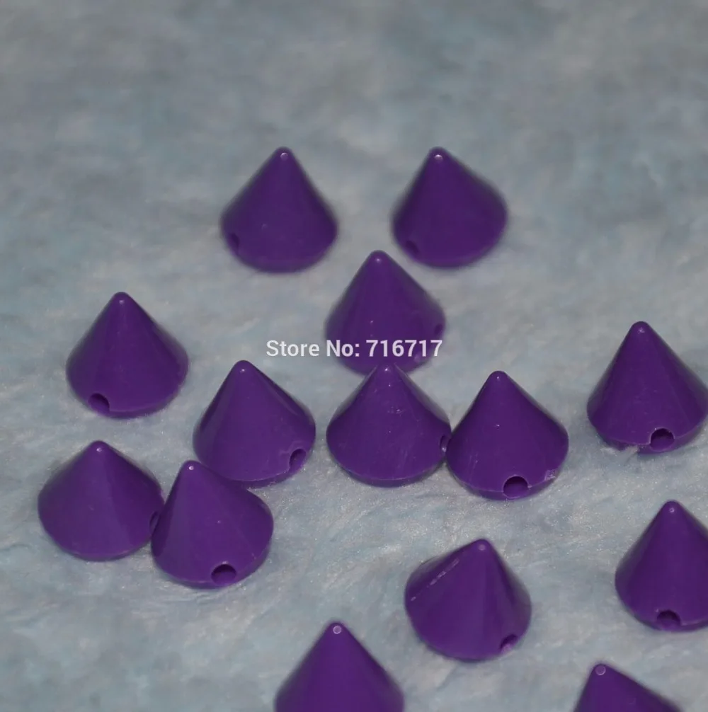 free shipping 2016ABS 10mm hand Sewing Spikes Punk Purple Plastic Studs ...