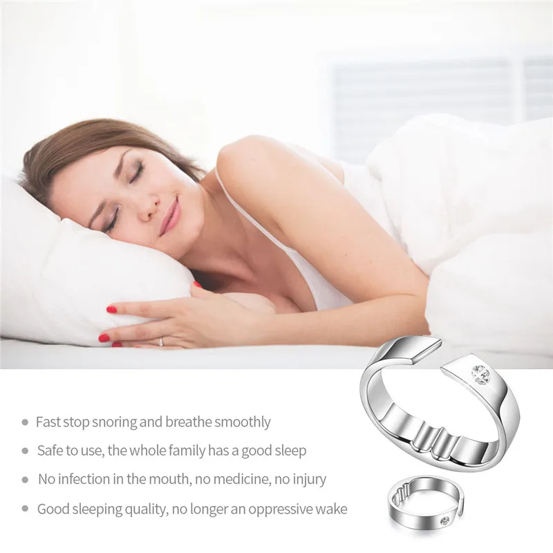 Diamond Anti Snore Ring Acupressure Treatment Stop Snore Device ... Diamond Anti Snore Ring Acupressure Treatment Stop Snore Device ...