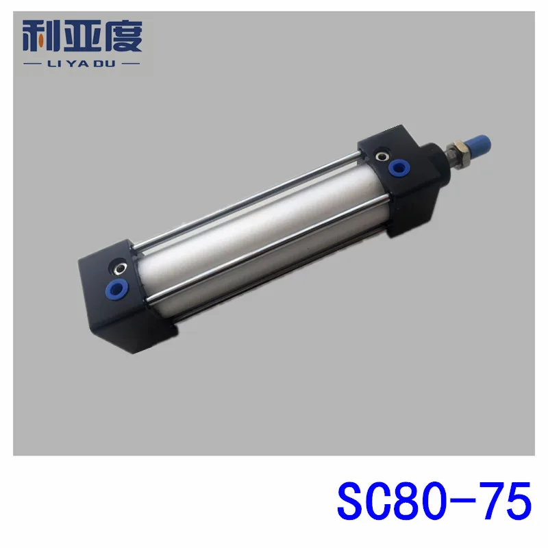 Sc80*75 Rod Aluminum Alloy Standard Cylinder Sc80x75 Pneumatic ...