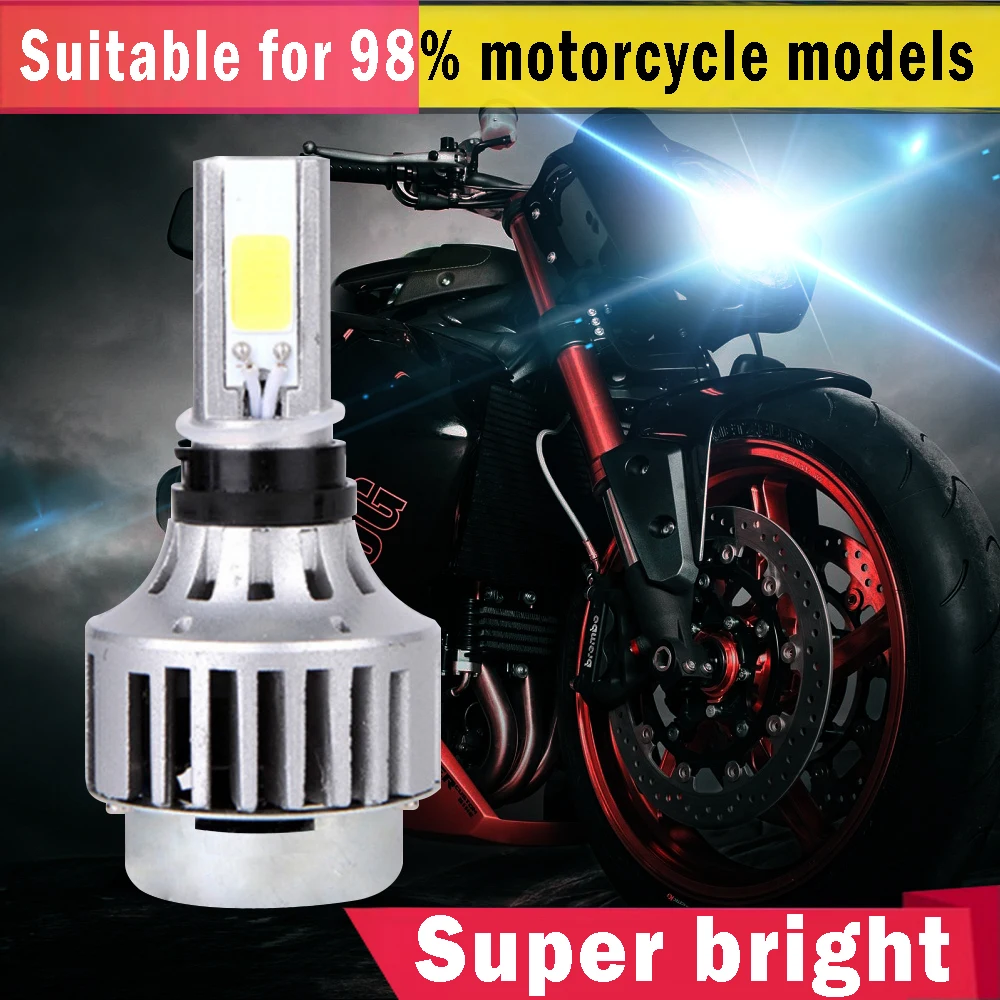 1pcs M3 mini Size LED Motorcycle Headlight H4 LED Headlamp Bulbs 30W ...