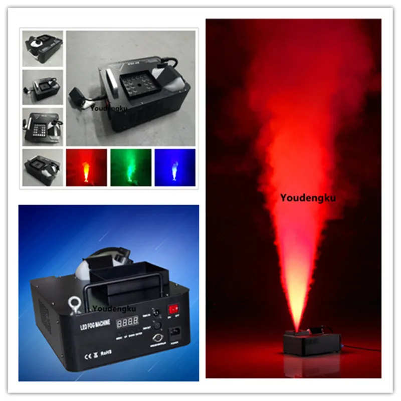 10 pieces 24x3w rgb Led Upright Smoke machine 1500W fog machine led fog ...