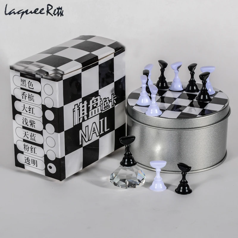 Fashion-Nail-Polish-Shelves-Nail-Art-Holder-Tools-Chess-Board-Magnetic ...