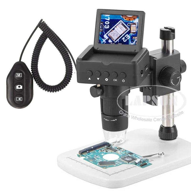 10x-220x 100x 200x Digital Microscope With 2.4 Inch Lcd Display Support ...