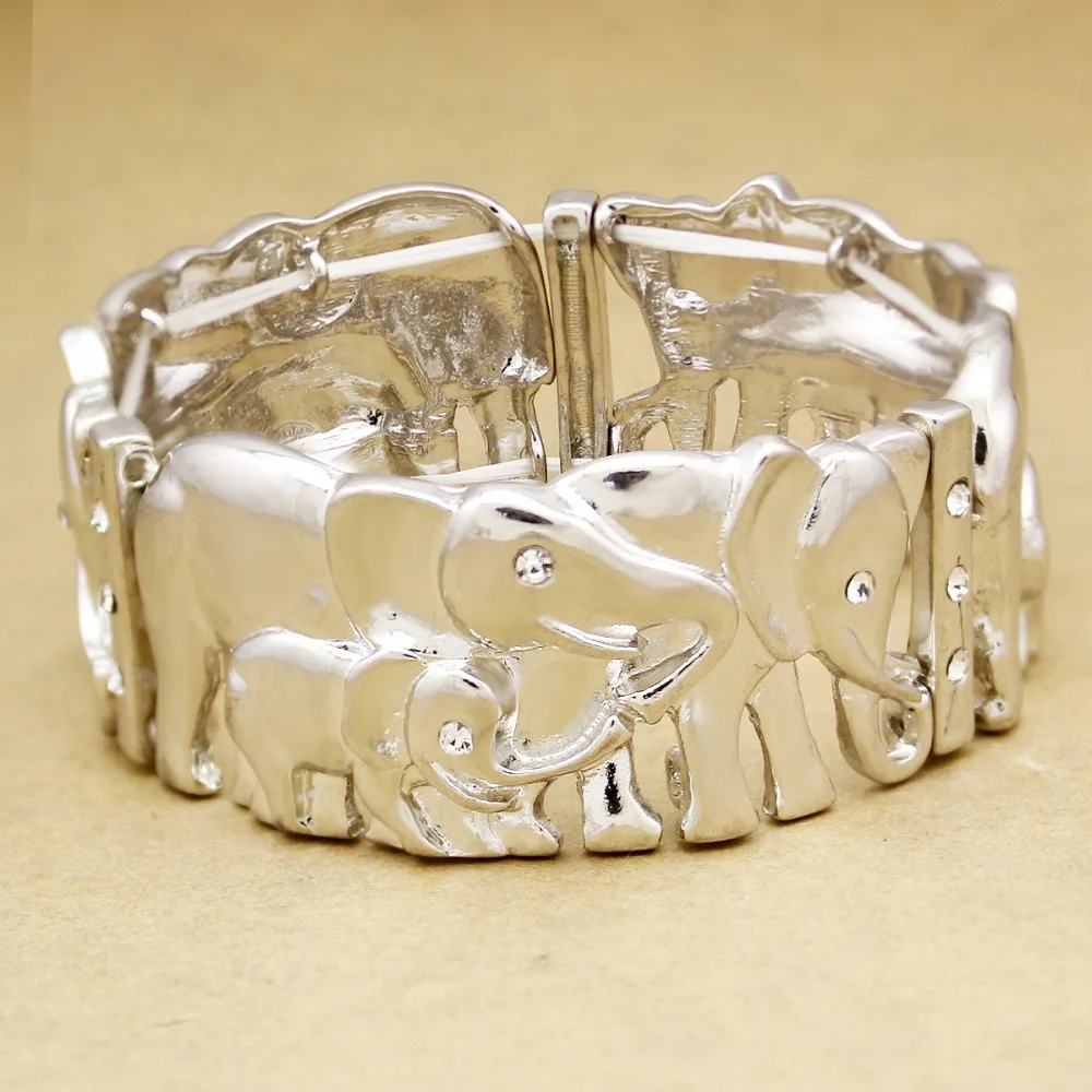 Wide Elephant Bracelet | Elephant Cuff Bracelet | Elephant Bangle ...