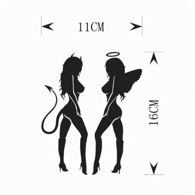 1 Pcs Fashion Style Decals Devil Angel Applique Car Motorcycle