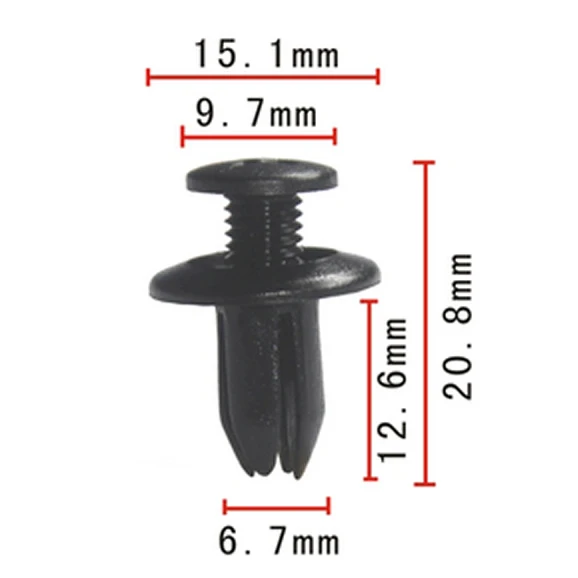 100ピース高品質プラスチックねじファスナーリベットクリップ用マツダ9926 50 625用toyota 90467 06017 ...