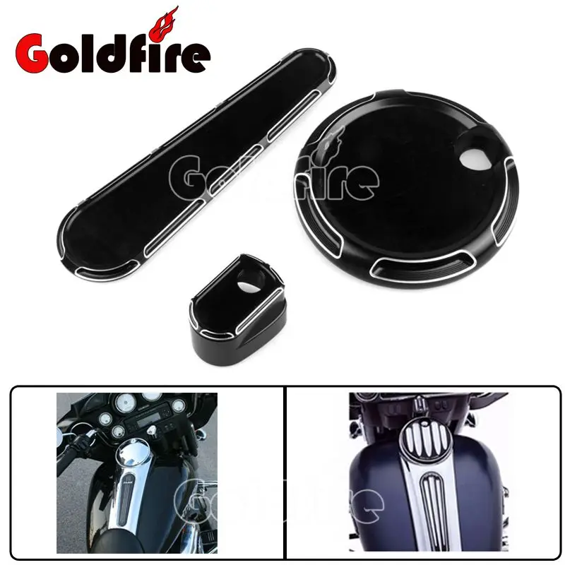 Black New Motorcycle Parts Fuel Tank Door Dash Track Insert Ignition ...