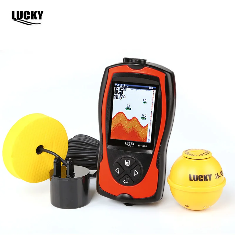 New Lucky FF1108 1CLA Wireless Wired Fish Finder 90 Degree Sonar Sensor ...