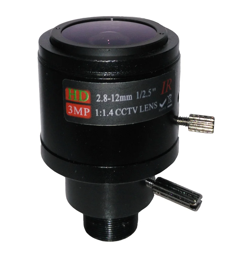 3.0megapixel Fixed Iris M12 Hd 2.8-12mm Varifocal Cctv Ir Hd Lens,f1.8 ...